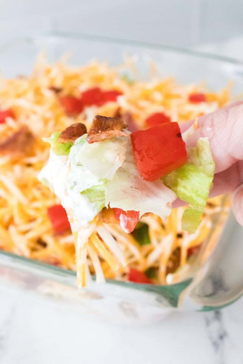 Layered BLT Dip - Easy Made Dishes